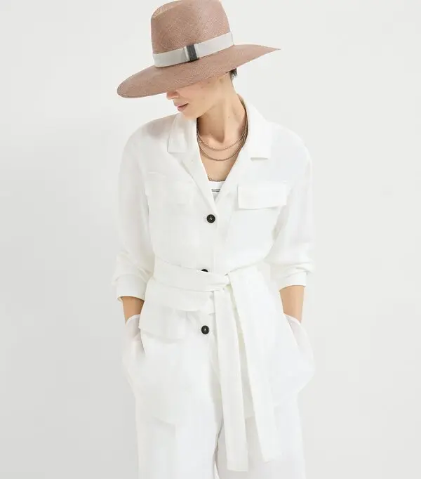 Brunello Cucinelli Twill Safari Blazer