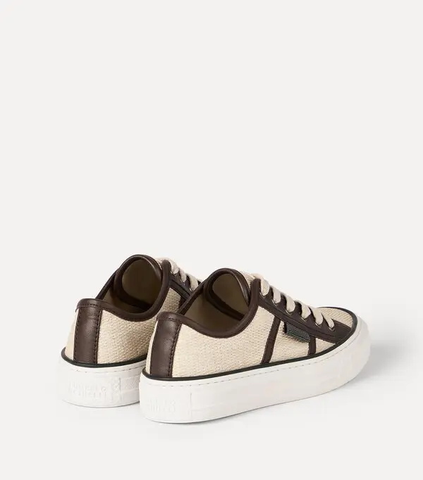 Brunello Cucinelli Techno Raffia Low-top Sneakers