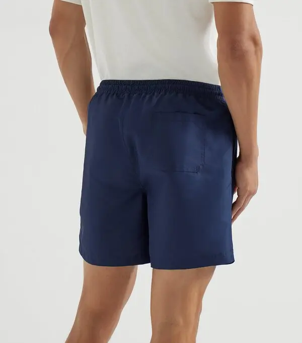 Brunello Cucinelli Embroidered Swim Shorts - Blue