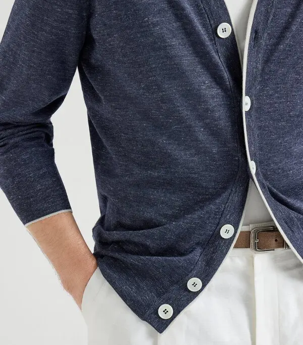 Brunello Cucinelli Cashmere-silk-linen V-neck Cardigan