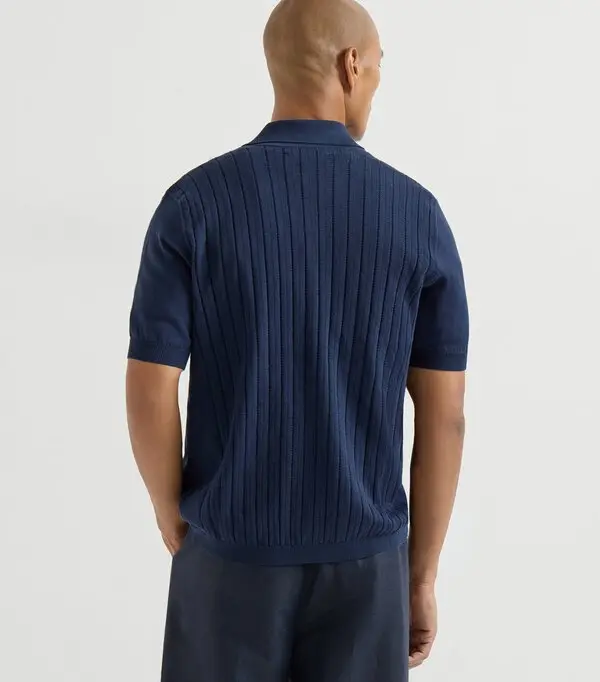 Brunello Cucinelli Cotton Ribbed Short-sleeve Cardigan