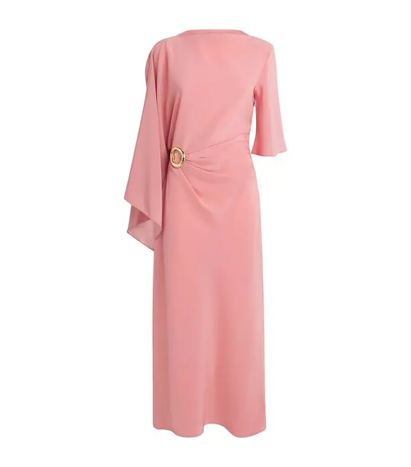 JOSEPH Satin Gathered Joya Maxi Dress - Pink