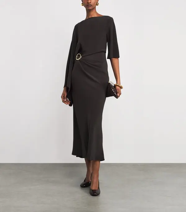 JOSEPH Satin Joya Maxi Dress - Brown