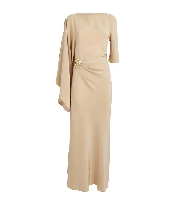 JOSEPH Satin Gathered Joya Maxi Dress - Pink