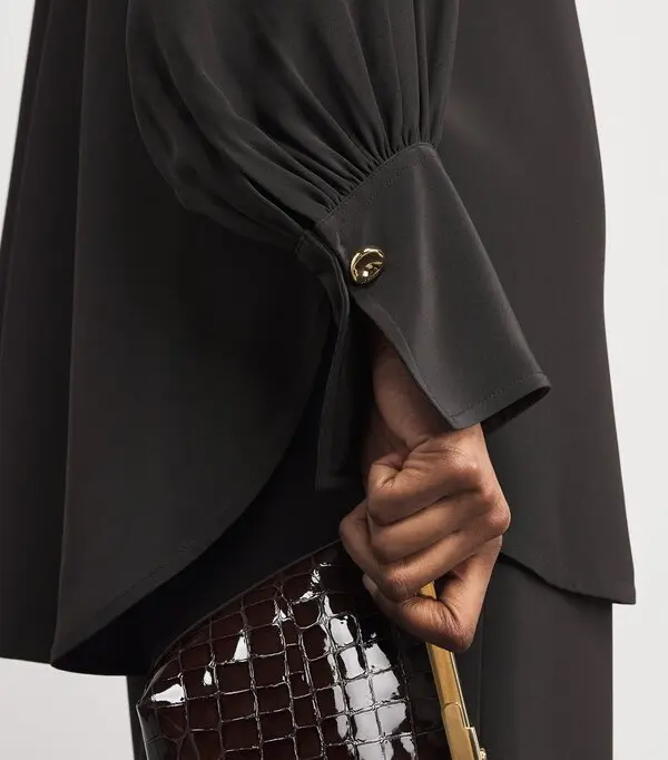 JOSEPH Satin Camilia Blouse - Brown