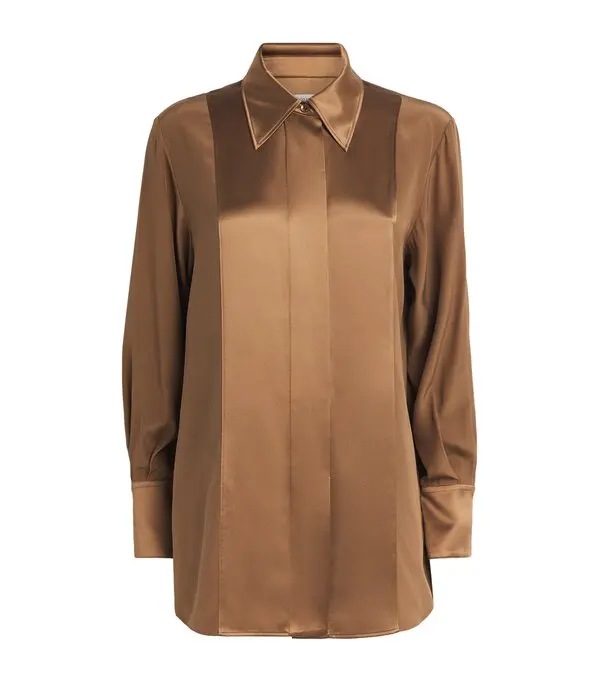 JOSEPH Silk Childs Blouse - Brown
