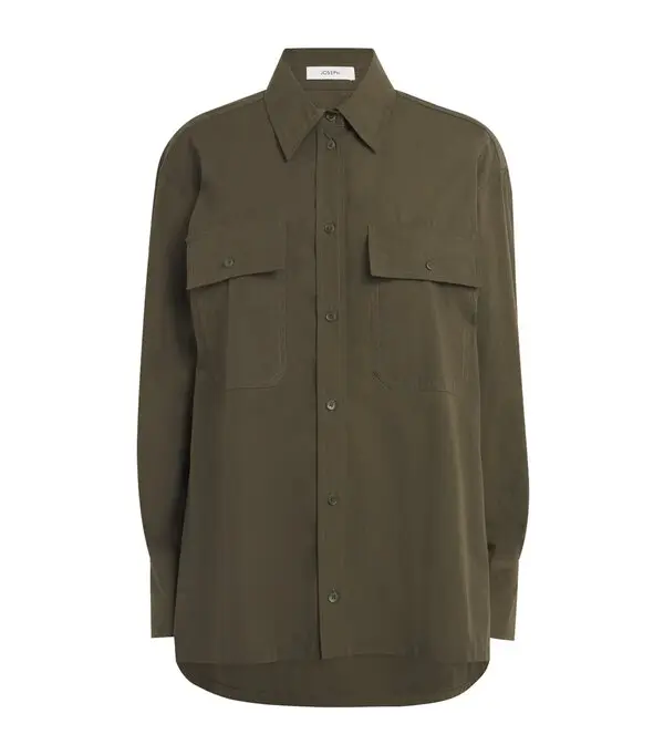 JOSEPH Cotton Poplin Ranya Shirt - Green