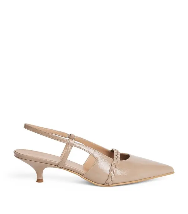 JOSEPH Patent Leather Anisa Slingback Pumps 30 - Beige