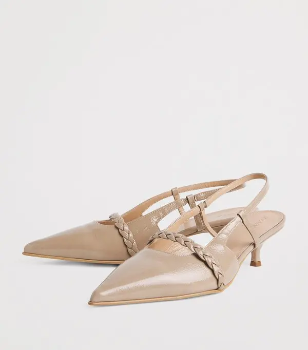 JOSEPH Patent Leather Anisa Slingback Pumps 30