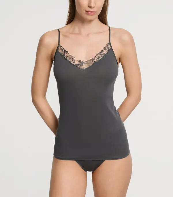 Hanro Cotton Cami Top - Grey