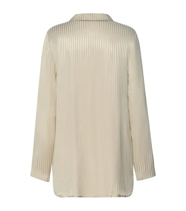 Hanro Stripe Long-sleeve Pyjama Shirt