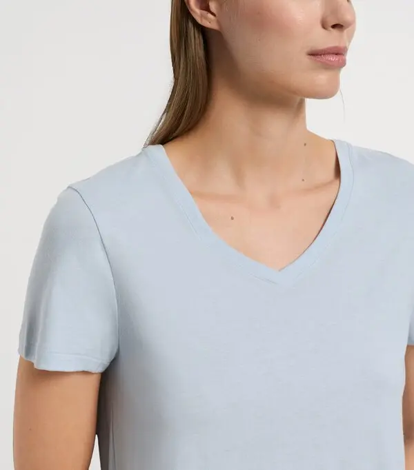 Hanro Cotton-modal Short-sleeve T-shirt - Blue
