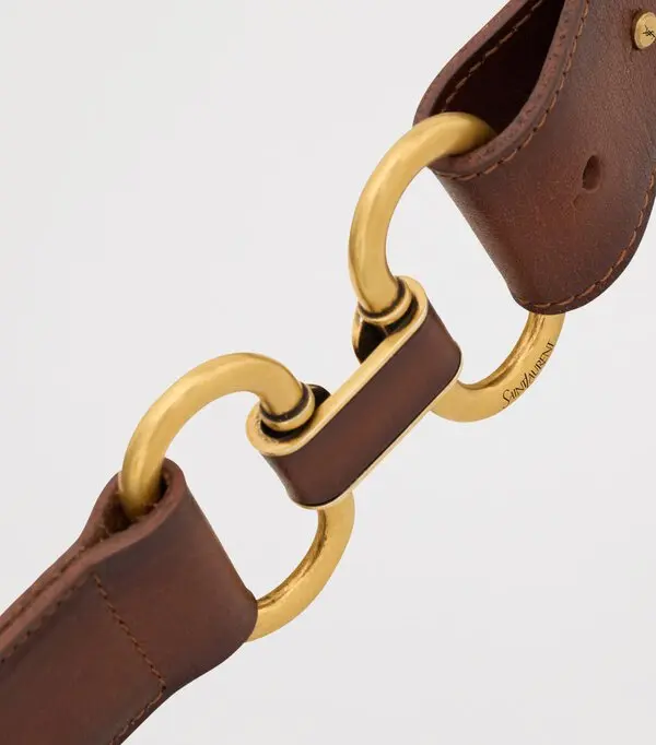 Saint Laurent Leather Double Ring Belt
