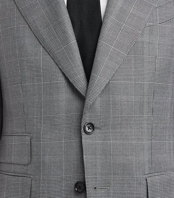 TOM FORD Wool Check Shelton 2-piece Suit - Black