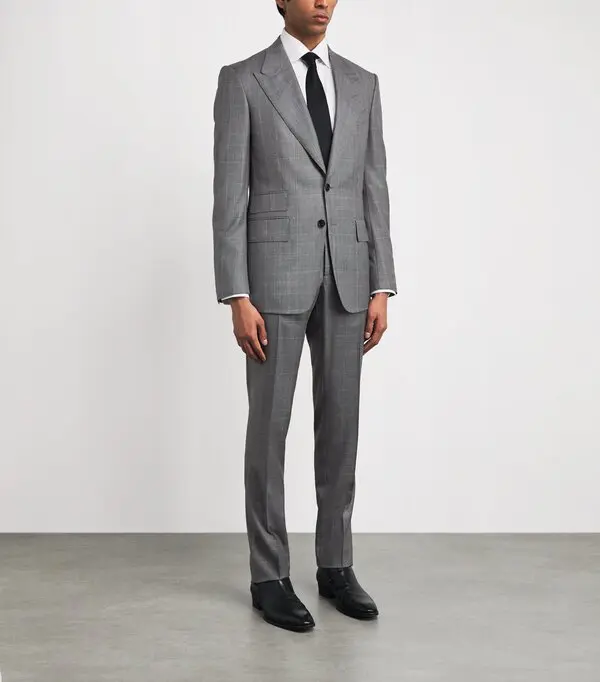 TOM FORD Wool Check Shelton 2-piece Suit - Black