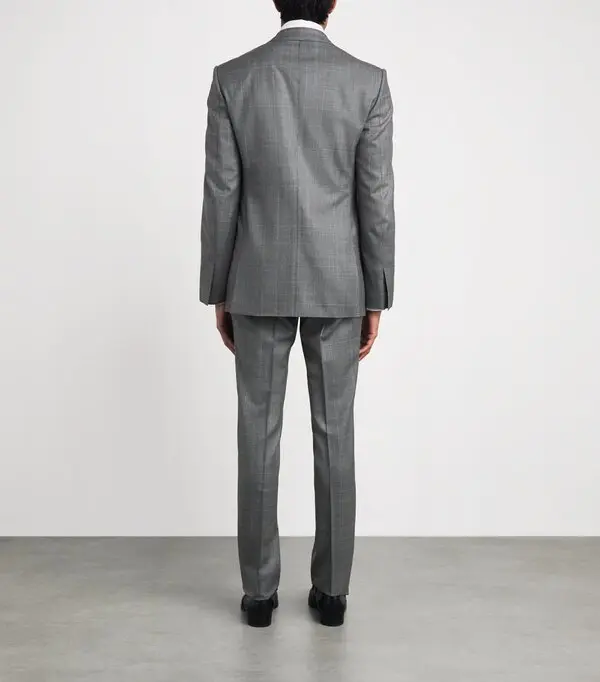 TOM FORD Wool Check Shelton 2-piece Suit - Black