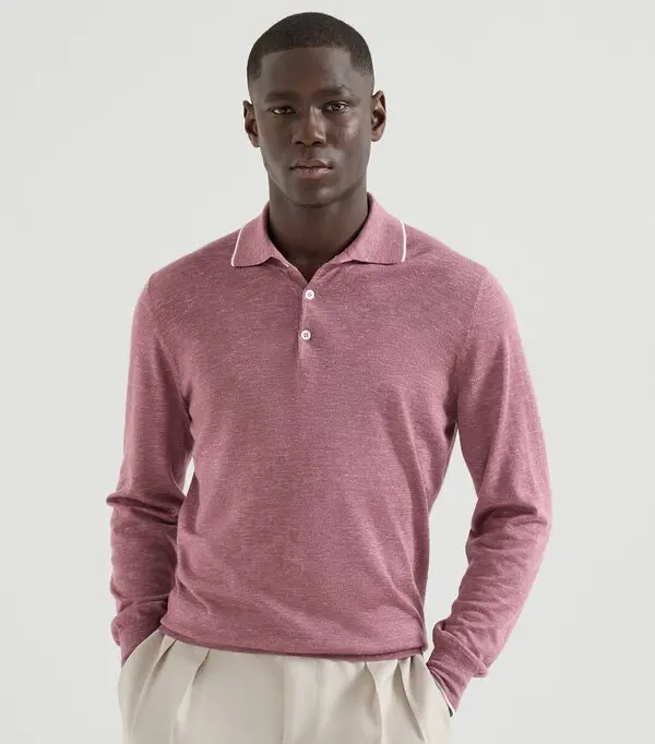 Brunello Cucinelli Cashmere-silk-hemp Polo Shirt