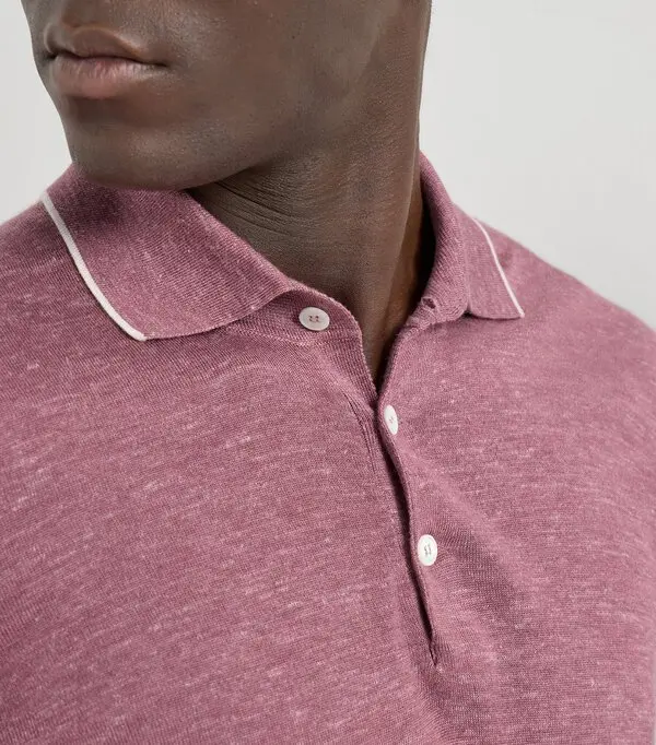 Brunello Cucinelli Cashmere-silk-hemp Polo Shirt