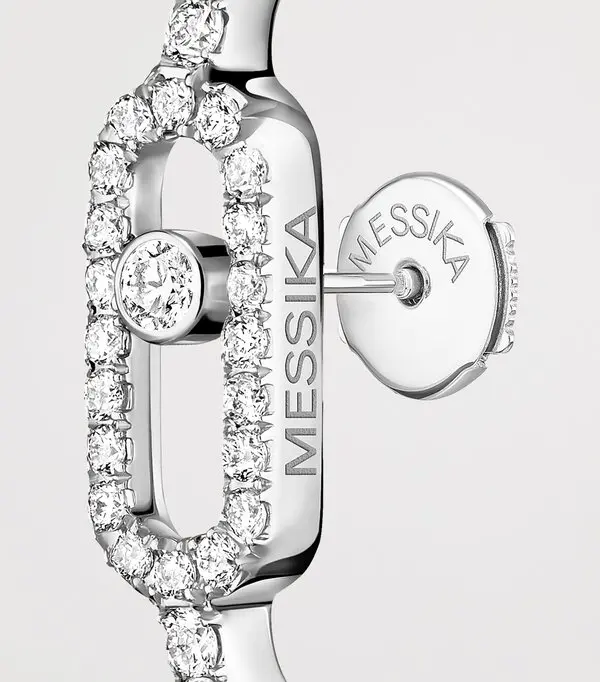 Messika Move Uno White Gold And Diamond Pavé Single Earring