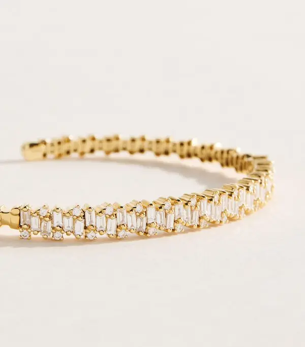 SUZANNE KALAN Diamond Shimmer Bangle - Gold