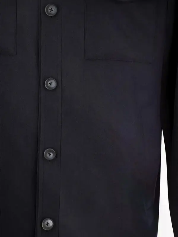 Herno Button-fastening Shirt Jacket With Flap Pockets - Blue