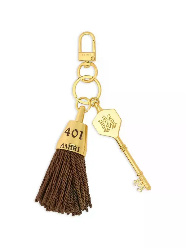 Amiri Tassel Key-charm Keyring - Brown
