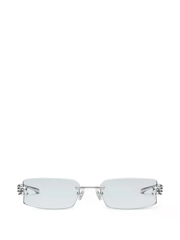 GENTLE MONSTER Gamot 02 Rectangle Sunglasses - Silver