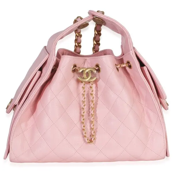 Chanel Quilted Caviar 25 Hobo - Pink