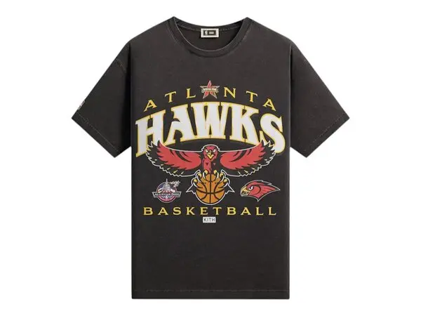 Kith Nba Allstar Atlanta Hawks Vintage Tee Shirt - Black