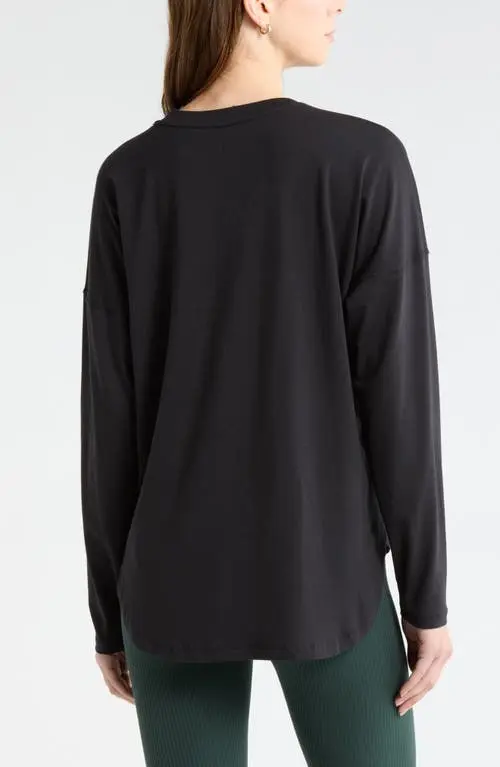 Zella Sueded High-low Long Sleeve T-shirt