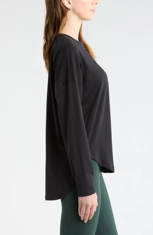 Zella Sueded High-low Long Sleeve T-shirt