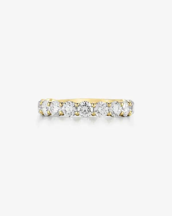Ring Concierge Round Lab Diamond Eternity Band 14k Yellow Gold / Classic - One-color