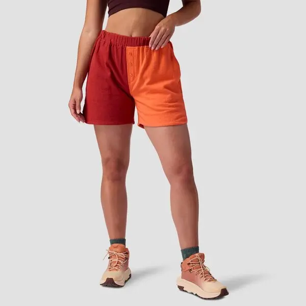STOIC Finnley Flannel Short - Tigerlily/red Ochre