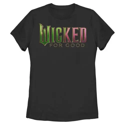 WICKED: FOR GOOD Wicked For Good Official Tonal Logo Graphic T-shirt - Black