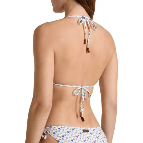 Vilebrequin Micro Ronde Des Tortues Triangle Bikini Top - White