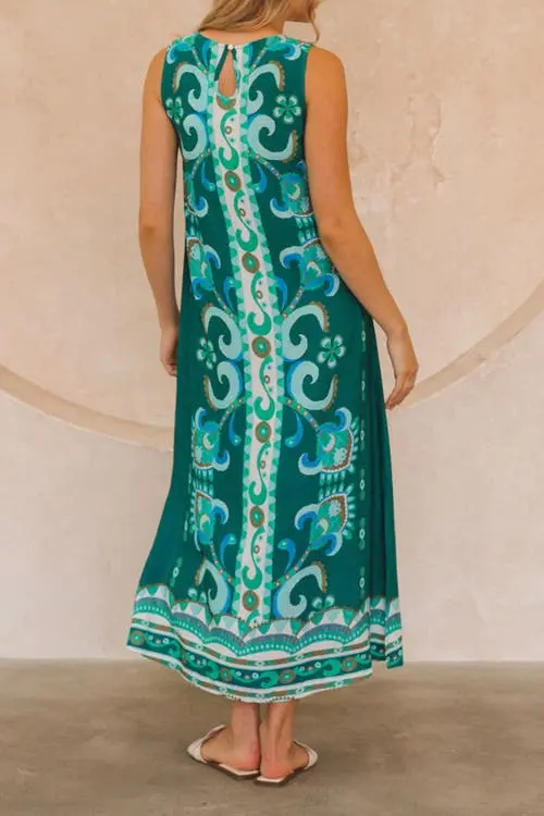 LABEL OF LOVE Paisley Printed Maxi Dress