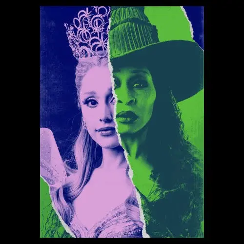 WICKED: FOR GOOD Glinda And Elphaba Tonal Poster Short Sleeve Graphic T-shirt
