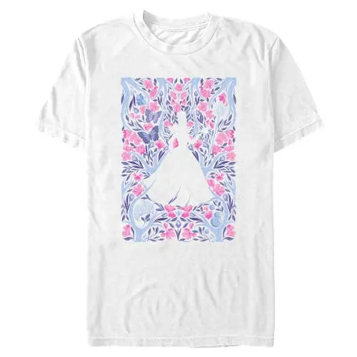 WICKED: FOR GOOD Wicked For Good Glinda Floral Purple And Pink Poster Graphic T-shirt - White