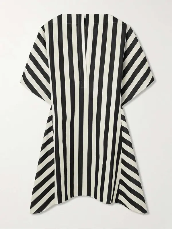 Jacquemus Moisson Oversized Striped Cotton And Silk-blend Midi Dress - Multi