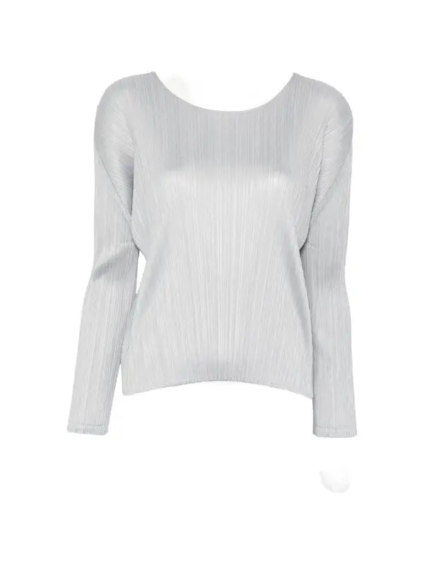 Issey Miyake Pleated Top - Grey