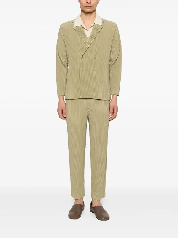 Issey Miyake Pleated Single-breasted Jacket