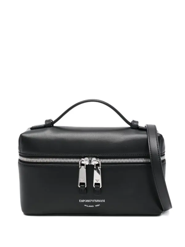 Emporio Armani Leather Vanity Case - Black