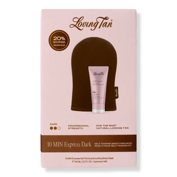LOVING TAN 10 Min Express Dark Self-tanning Smoothing Body Mask 2 Piece Kit - One-color