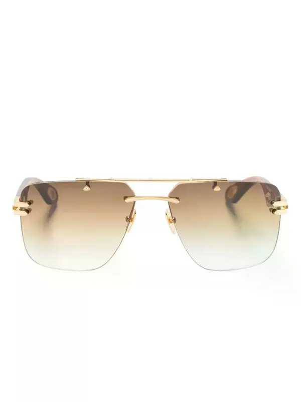 MAYBACH EYEWEAR The President I Pilot-frame Sunglasses - Gold