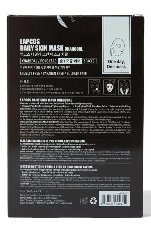 LAPCOS Charcoal Pore Care Sheet Mask