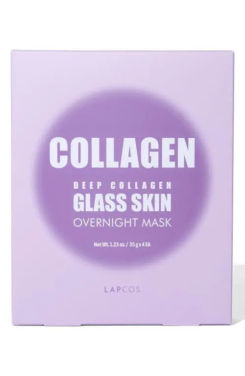 LAPCOS Deep Collagen Glass Skin Overnight Sheet Mask - Purple