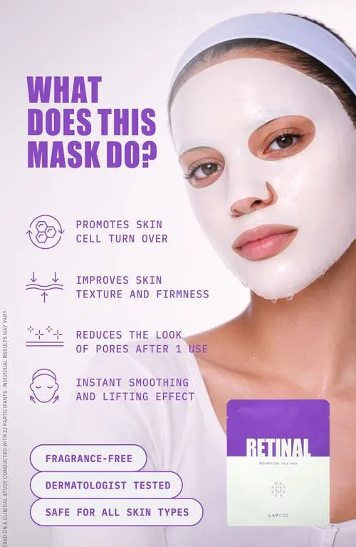 LAPCOS Retinal Resurfacing Sheet Mask