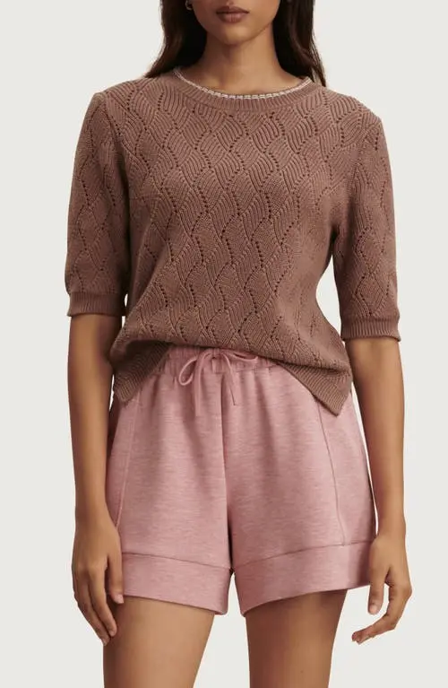Varley Agathe Knit Top - Brownie