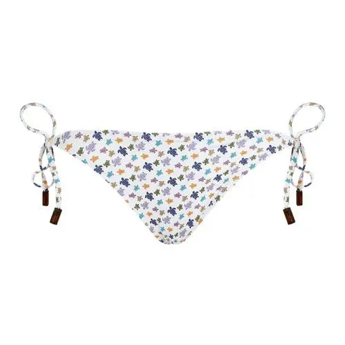Vilebrequin Side Tie Bikini Bottom Micro Ronde Des Tortues - White