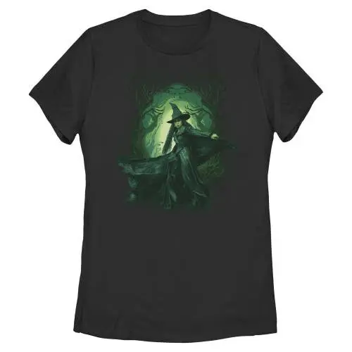 WICKED: FOR GOOD Elphaba Green Forest Graphic T-shirt - Black